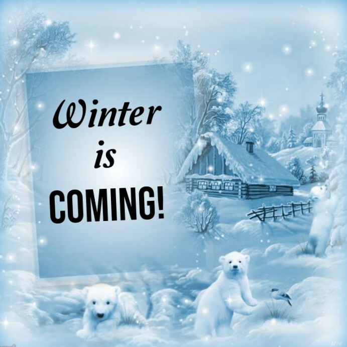 Modern & Minimal Winter Is Coming Announcement Instagram Post Template ...