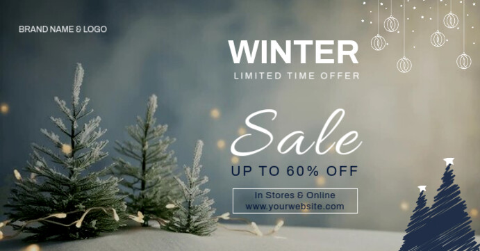 Plantilla de Modern & Minimal Winter Sale Facebook Event Cover ...