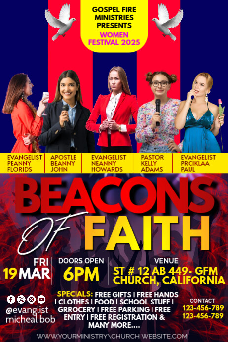 Copy of Modern & Minimal Women's Church Event Poster | PosterMyWall