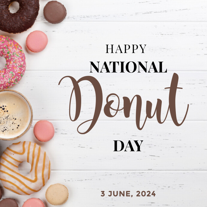 Copy of Modern & Minimal World Donuts Day Instagram P | PosterMyWall