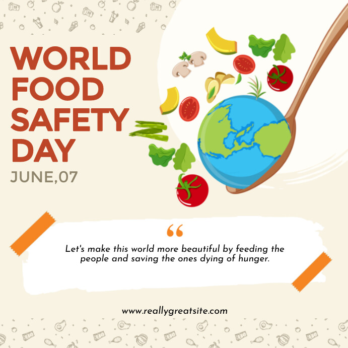 Modern & Minimal World Food Safety Day Instag Template | PosterMyWall