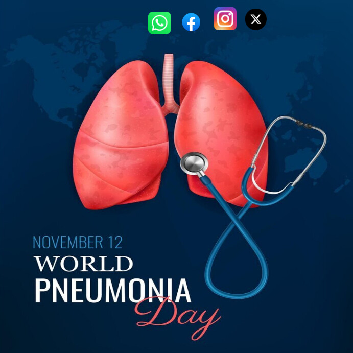 Copy of Modern & Minimal World Pneumonia Day Instagram Post | PosterMyWall