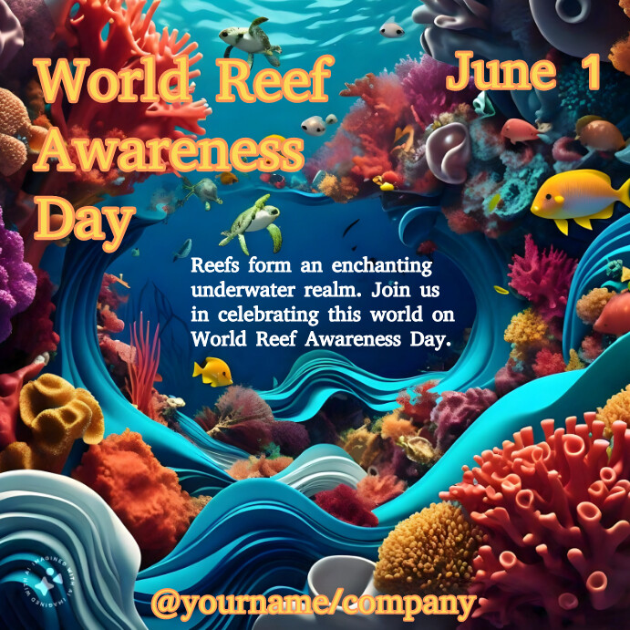 Plantilla de Modern & Minimal World Reef Awareness Day Tem | PosterMyWall