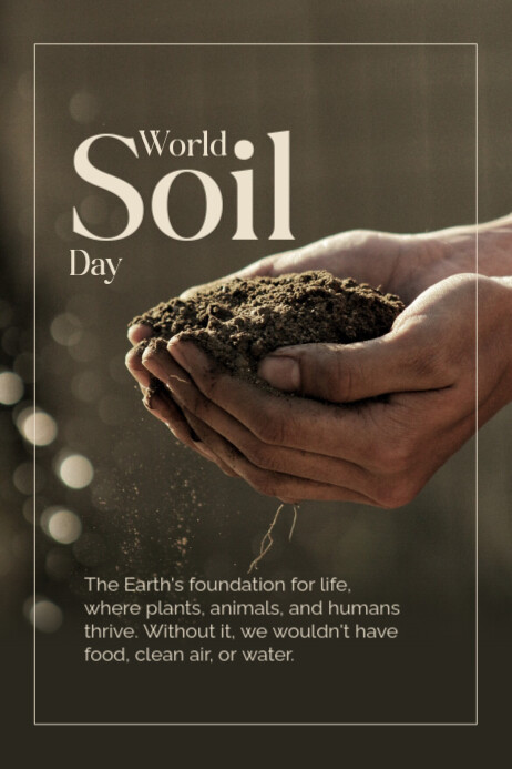 Modern & Minimal World Soil Day Poster Template | PosterMyWall