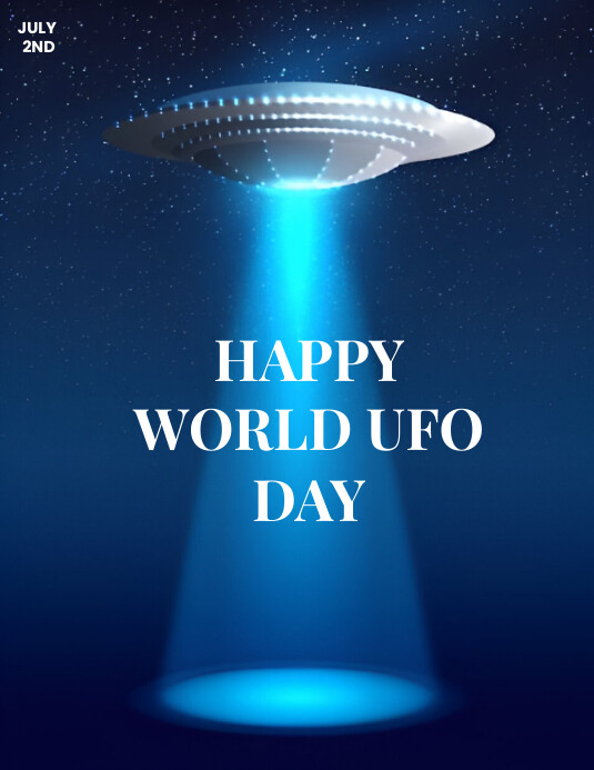 Modern & Minimal World Ufo Day Flyer (us Lett Template | PosterMyWall