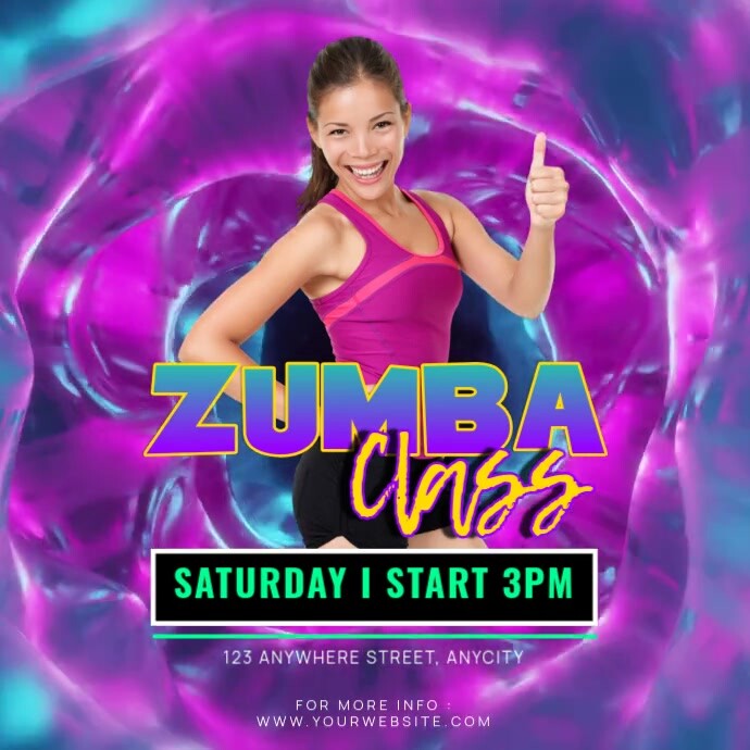 Copy of Modern & Minimal Zumba Classes Pos Instagram | PosterMyWall