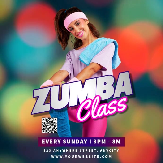 Copy of Modern & Minimal Zumba Classes Pos Instagram | PosterMyWall