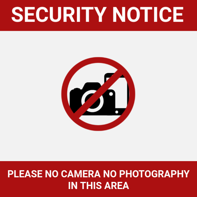 Plantilla de Modern & Minimal Camera Not Allowed Instagram Post ...