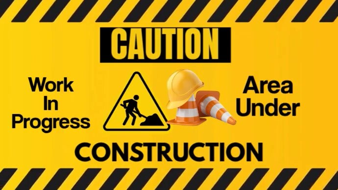 Modern & Minimal Caution, Work In Progress(under Construction) Youtube ...