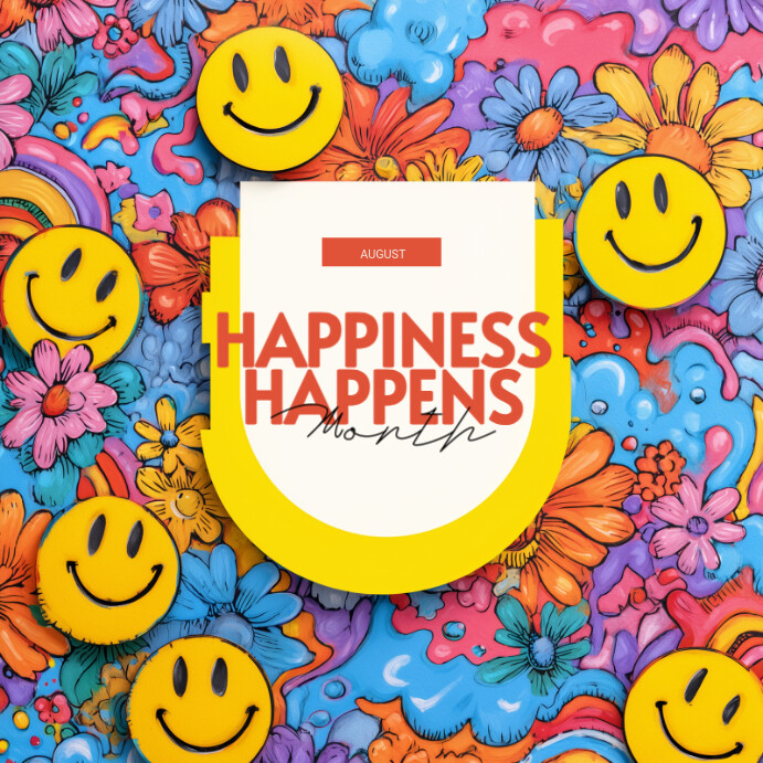 Copy of Modern & Minimal Happiness Happens Month Instagram Post ...