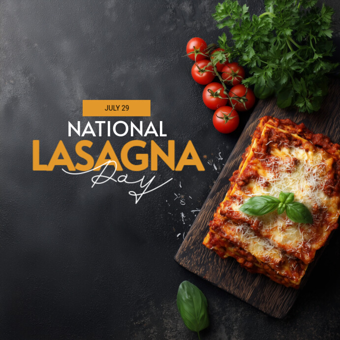 Plantilla de Modern & Minimal National Lasagna Day Instagram Post ...