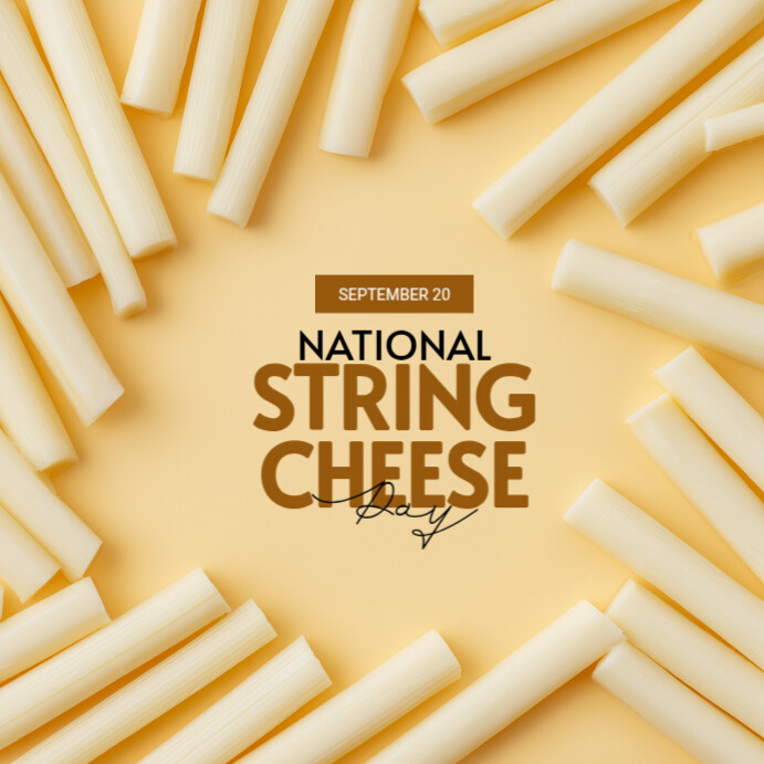 Plantilla de Modern & Minimal National String Cheese Day Instagram Post ...