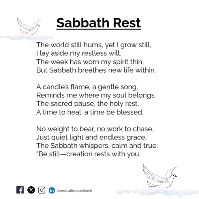 Plantilla de Modern & Minimal Sabbath Rest Poetry Instagram Post ...