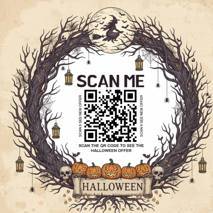 Modern & Minimal Scan Me Poster Instagram Post Template | PosterMyWall