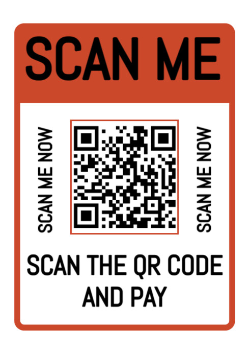 Plantilla de Modern & Minimal Scan Me Templete A4 | PosterMyWall