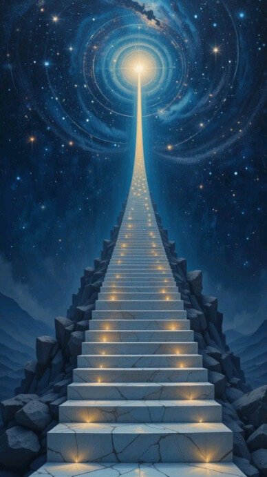 Plantilla de Modern & Minimal Stairway To Heaven Background Digital ...