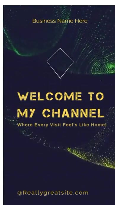 Modern & Minimal Welcome To My Channel Digital Display (9:16) Template ...