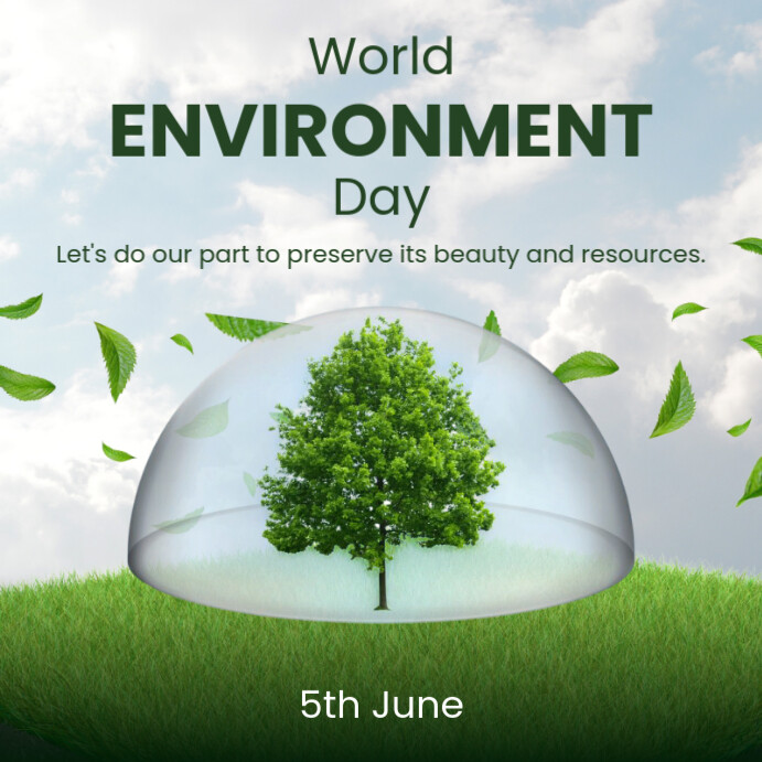 Modern & Minimal World Environmemt Day Instagram Post Template ...