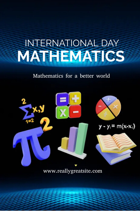 Modern 3d international day of mathematics Template | PosterMyWall