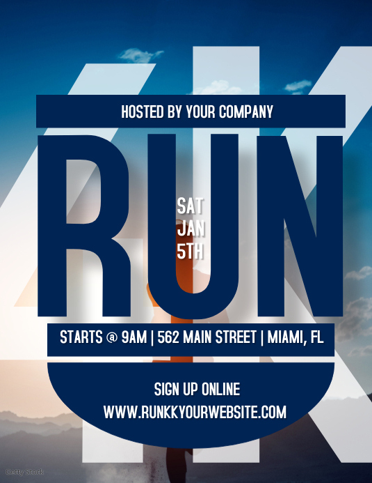 Modern 4k 5k Running Event Flyer Template | PosterMyWall