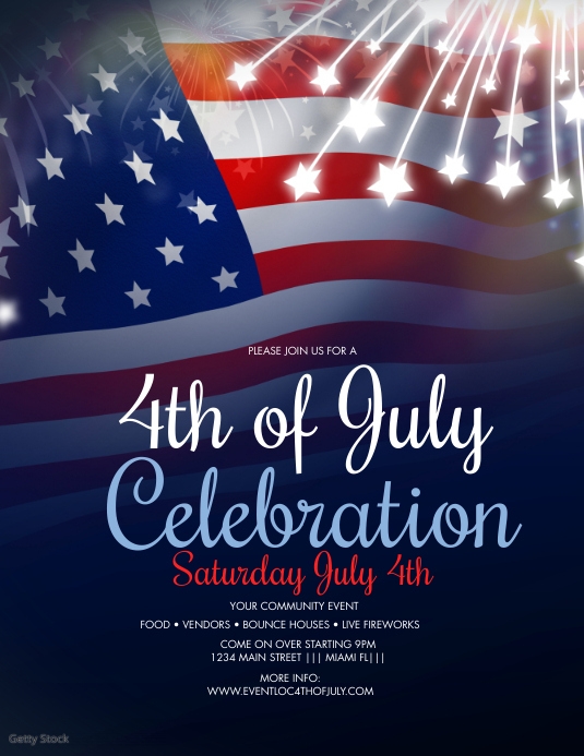 Modern 4th of July Firework Celebration Template | PosterMyWall