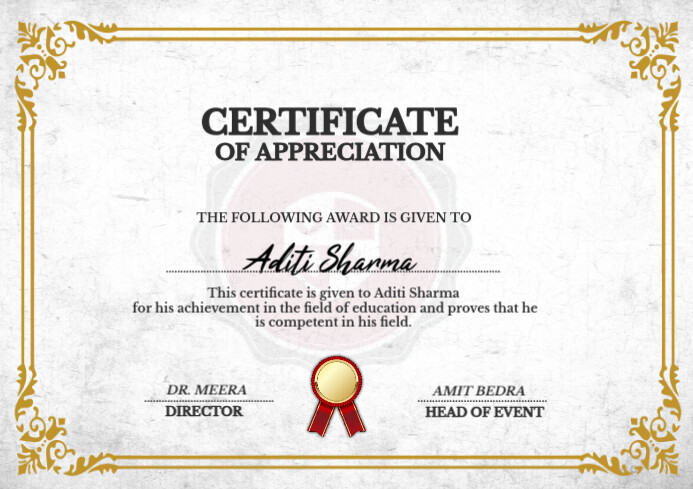 Modèle Modern Academic Certificate Card template | PosterMyWall