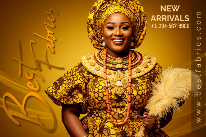 Modern African fabrics poster Template | PosterMyWall