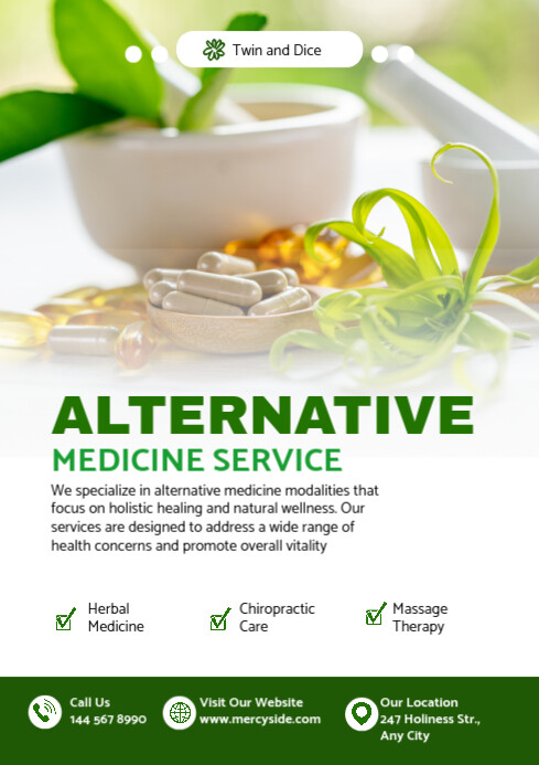 Modern Alternative Medicine Services Template | PosterMyWall