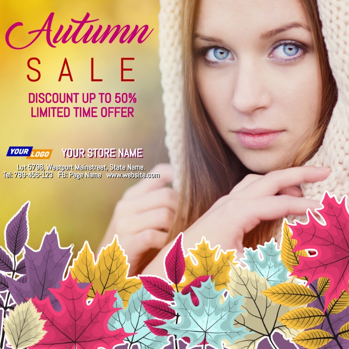 Modern Autumn Fall Sale Flyer | PosterMyWall