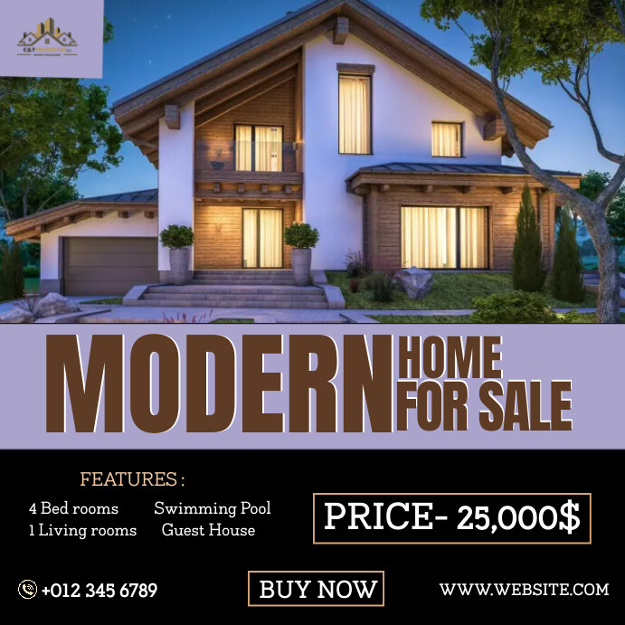 Modern Best Home For Sale Template | PosterMyWall