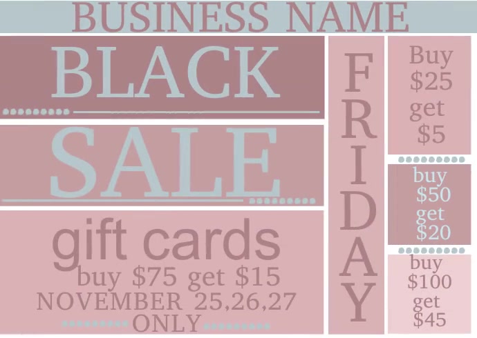 Copy of Modern Black Friday Sale Postcard | PosterMyWall