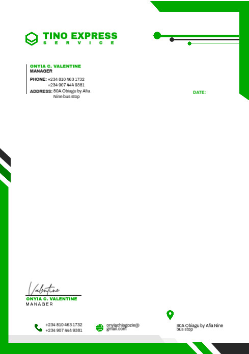 Modern Business A4 Letterhead Template | PosterMyWall