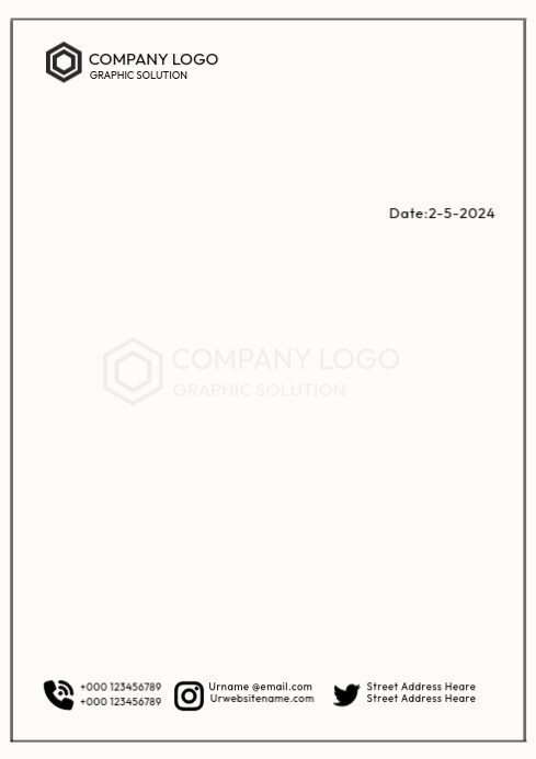 Modern business and corporate letterhead temp Template | PosterMyWall