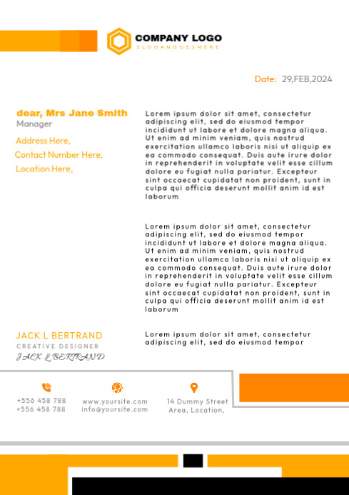 Copy of Modern business and corporate letterhead temp | PosterMyWall