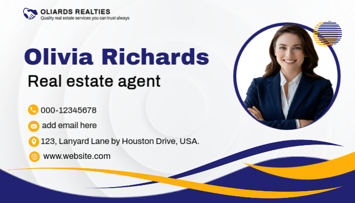 Plantilla de Modern business card contact card template | PosterMyWall