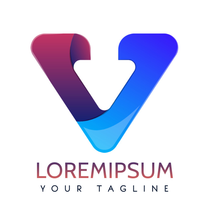 Modern Business Logo V Design Template | PosterMyWall