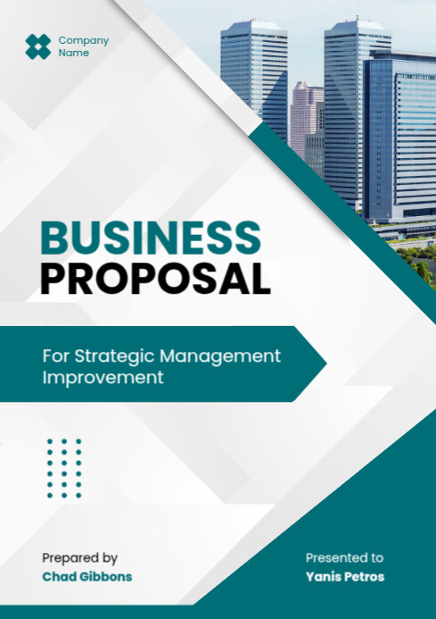 Modern Business Proposal Cover A4 Template | PosterMyWall