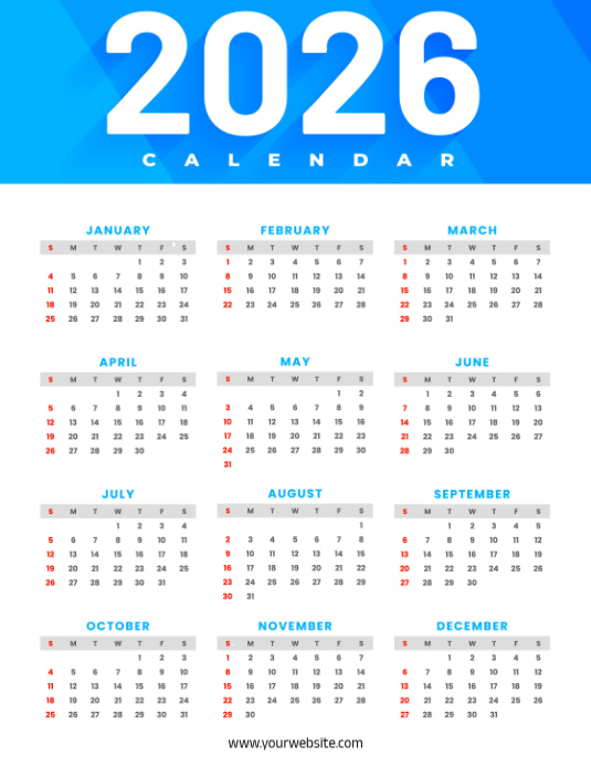 Modern calendar design Simple calendar layout Template | PosterMyWall