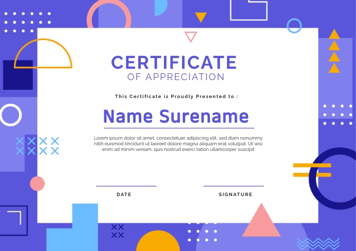 Modern Certificate Abstract Template | PosterMyWall
