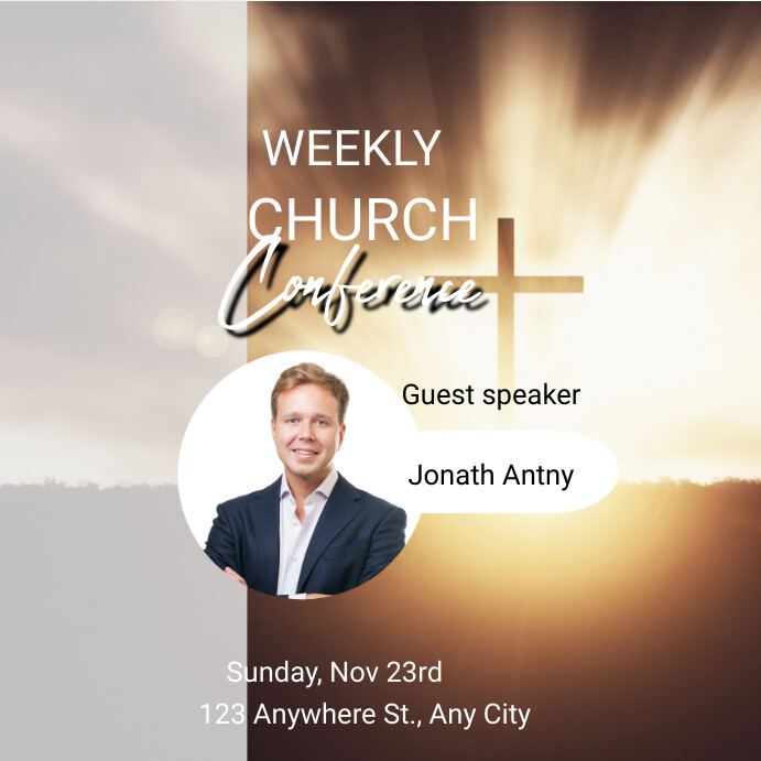 Modern Church Announcement Instagram Post Template | PosterMyWall