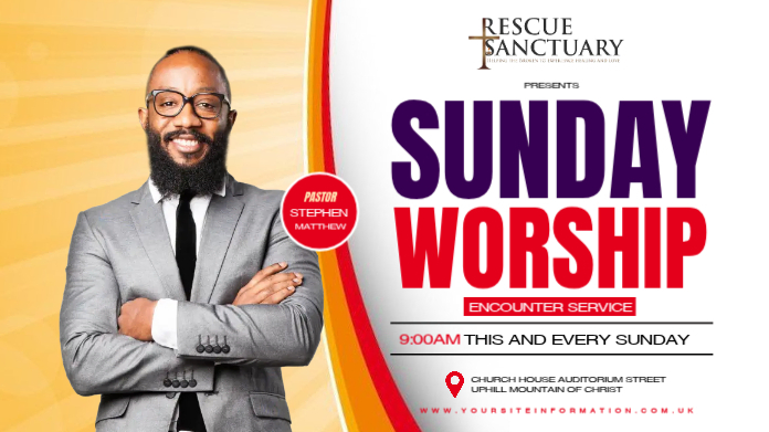 MODERN CHURCH FLYER TEMPLATE | PosterMyWall