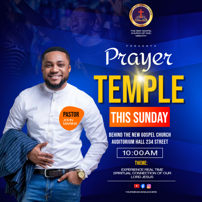 MODERN CHURCH FLYER TEMPLATE | PosterMyWall