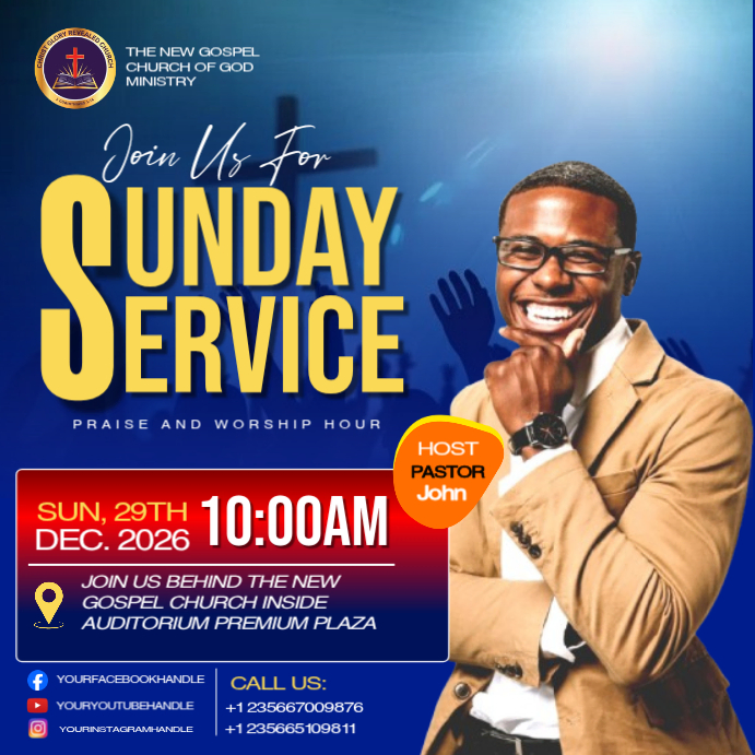 Copie de MODERN CHURCH FLYER TEMPLATE | PosterMyWall