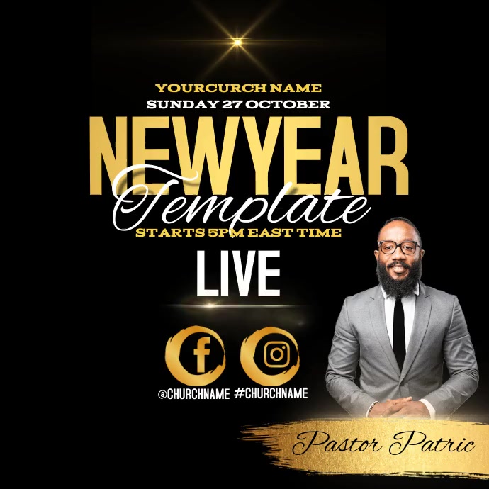 modern church NEW YEAR ad design template | PosterMyWall
