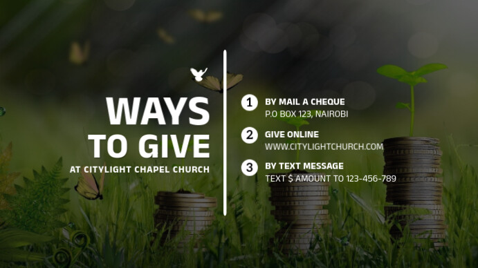 Copy of Modern Church Ways To Give Digital Display Design | PosterMyWall