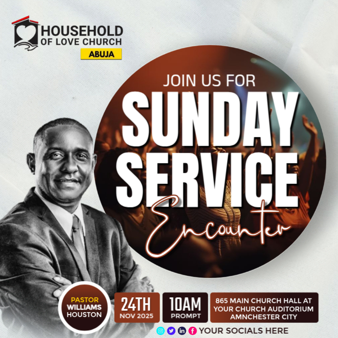Modern Church Worship Design Template | PosterMyWall