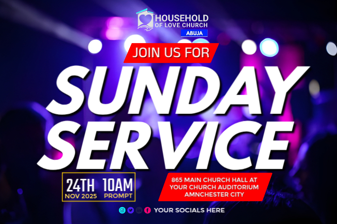 Modern Church Worship Design Template | PosterMyWall