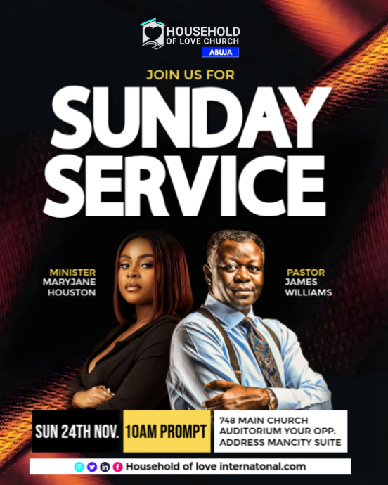 Modern Church Worship Design Template | PosterMyWall