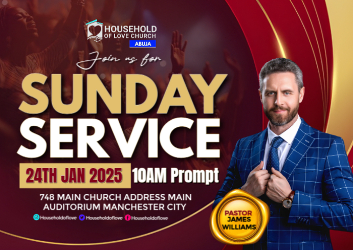 Modern Church Worship Design Template | PosterMyWall