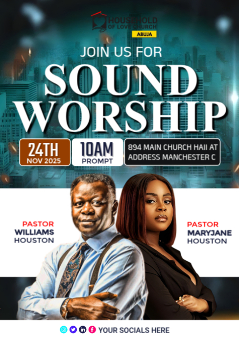 Copy of Modern Church Worship Design | PosterMyWall